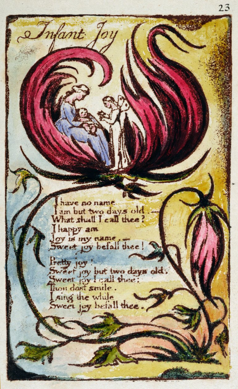 Infant Joy, plate 23 from Songs of Innocence and of Experience [Bentley 25]